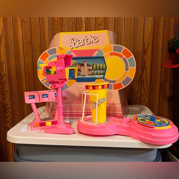Barbie | Toys | Vintage Barbie Pink And Yellow Tv Game Show Set | Poshmark